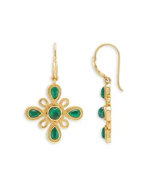 CAPUCINE DE WULF Monique Malachite Dangle Earrings