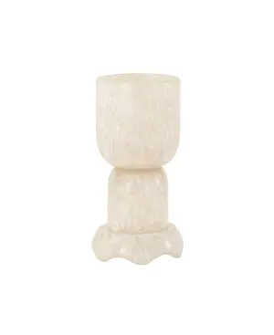 TOV FURNITURE Platform Swirl Resin Kiddush Cup - Tan
