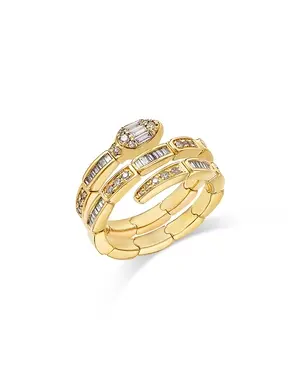 Bloomingdale'S 14k Yellow Diamond Serpent Ring - Gold