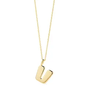 ANA LUISA Bubble Letter Necklace - V