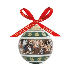 Halcyon Days Dogs Leave Paw Prints Bauble - Multi
