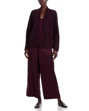 Eileen Fisher Wool High Collar Jacket