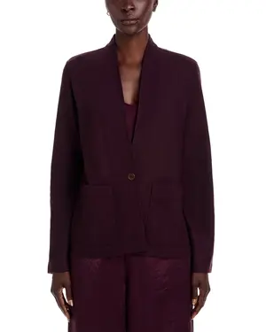 Eileen Fisher Wool High Collar Jacket