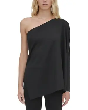 Rosetta Getty One Shoulder Caftan Top