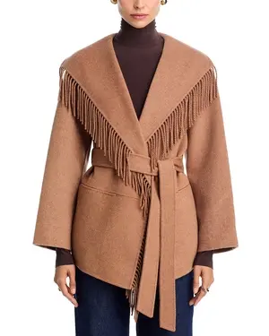 Simkhai Rowen Fringe Jacket - Camel