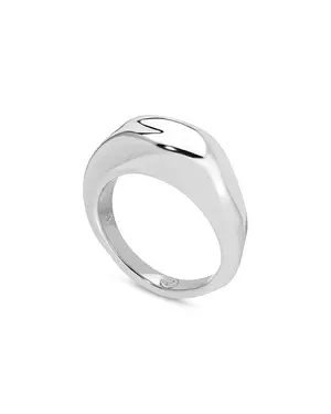 Ettika Modern Flow Band Ring - Silver