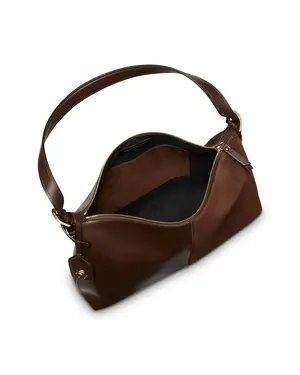 STUART WEITZMAN 5050 Shoulder Bag - Walnut/gold