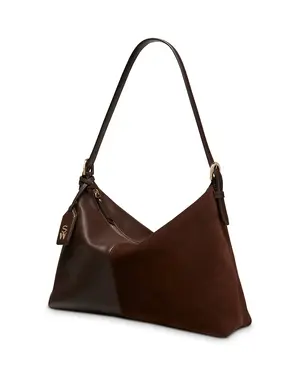STUART WEITZMAN 5050 Shoulder Bag - Walnut/gold