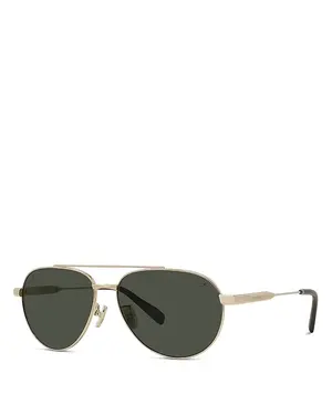 Vuarnet 60mm Pilot Sunglasses - Light Gold/pure Grey