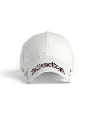 Balenciaga Blackletter Script Cap - Dirty White