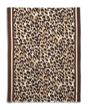 Echo Leopard Print Wrap Scarf