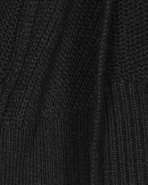 Echo Texture Knit Cape - Black