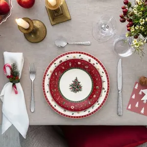 VILLEROY & BOCH Toy's Delight Red Round Salad Plate - Multi