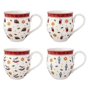 VILLEROY & BOCH Toy's Delight Anniversary Mug, Set Of 4 - Multi