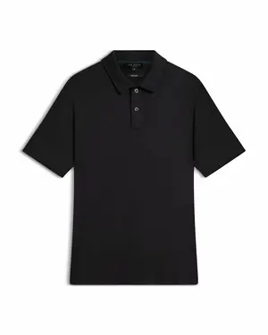 Ted Baker London Connall Short Sleeve Soft Touch Cotton Polo - Black
