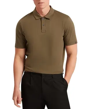 Ted Baker London Connall Short Sleeve Soft Touch Cotton Polo - Khaki