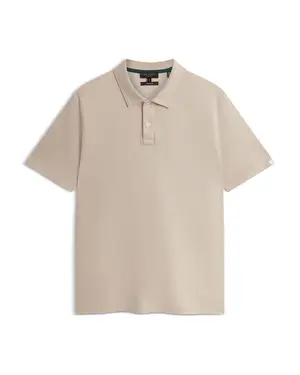 Ted Baker London Connall Short Sleeve Soft Touch Cotton Polo - Light Grey