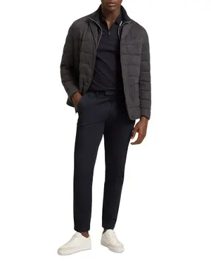 Ted Baker London Fine Knit Quilted Blazer With Mock Neck Liner