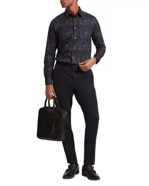 Ted Baker London Frankkn Regular Fit Floral Check Cotton Shirt