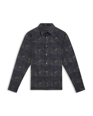 Ted Baker London Frankkn Regular Fit Floral Check Cotton Shirt