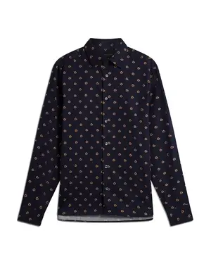 Ted Baker London Olufar Slim Fit Button-front Shirt - Navy