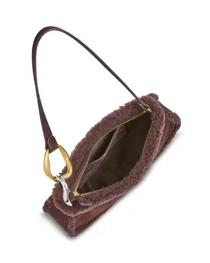 Staud Ollie Suede Shoulder Bag - Espresso