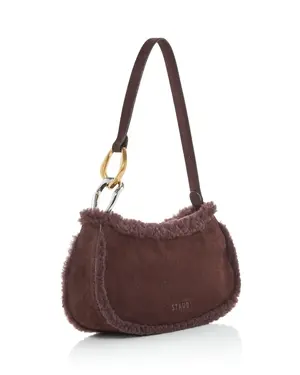 Staud Ollie Suede Shoulder Bag - Espresso