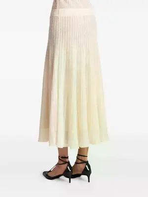 Khaite Dawn Midi Skirt - Neutrals