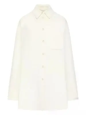 Sportmax Double-faced Wool Shirt - Neutrals
