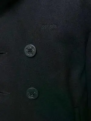 SCHOTT Double Breasted Wool Blend Coat