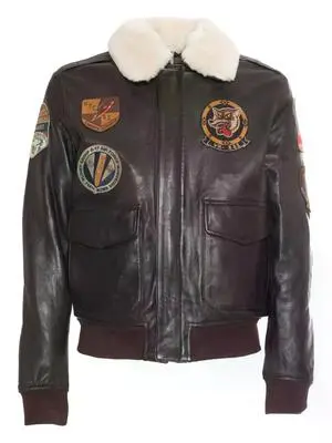 SCHOTT Leather Bomber Jacket