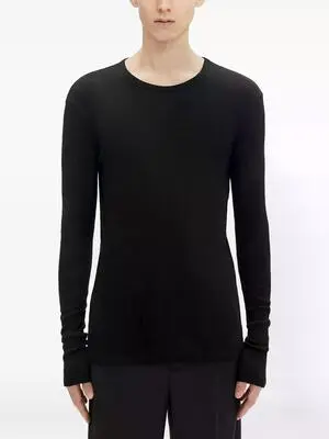 ANN DEMEULEMEESTER Long-sleeve Ribbed T-shirt
