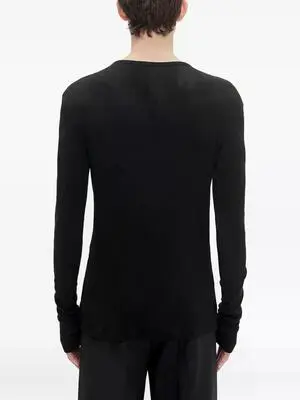 ANN DEMEULEMEESTER Long-sleeve Ribbed T-shirt