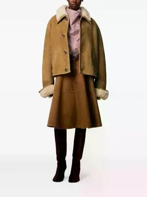 AMI Paris Shearling Jacket - Brown