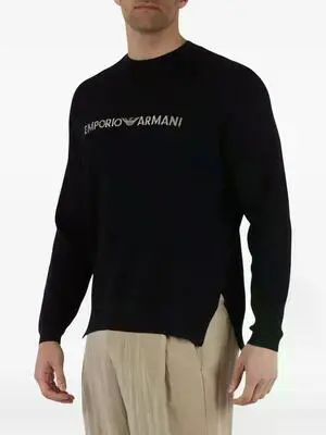 Emporio Armani Logo Side-slits Sweater