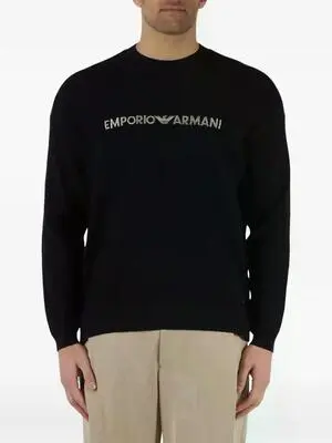 Emporio Armani Logo Side-slits Sweater