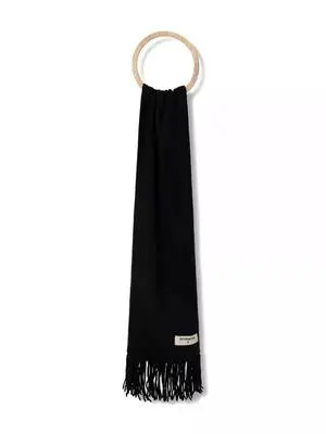 Patrizia Pepe Fringed Scarf - Black