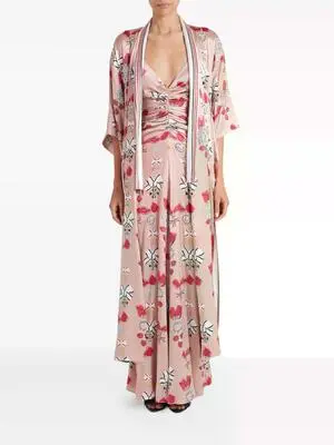 TEMPERLEY LONDON Floral-print Silk Coat