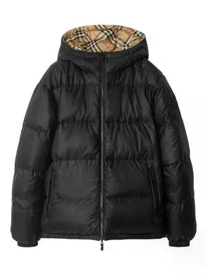 Burberry Reversible Check Puffer Jacket - Black
