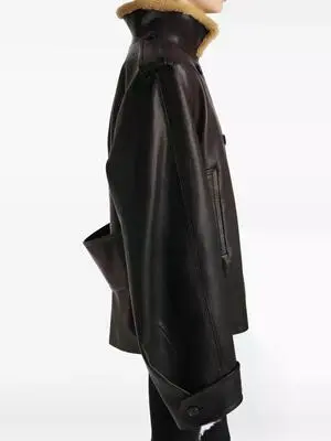 Khaite Dean Leather Jacket - Brown