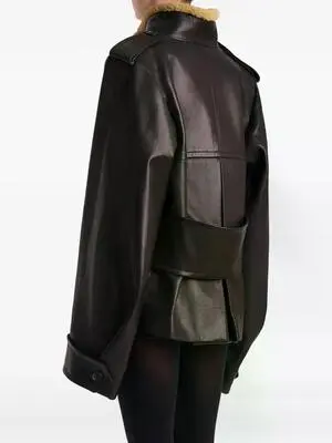 Khaite Dean Leather Jacket - Brown