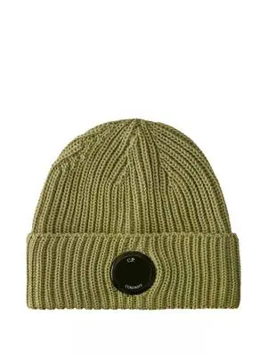 C.P. COMPANY Logo-patch Beanie - Green