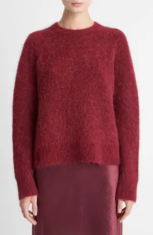 Vince Brushed Crewneck Sweater - Rose Wine