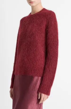 Vince Brushed Crewneck Sweater - Rose Wine