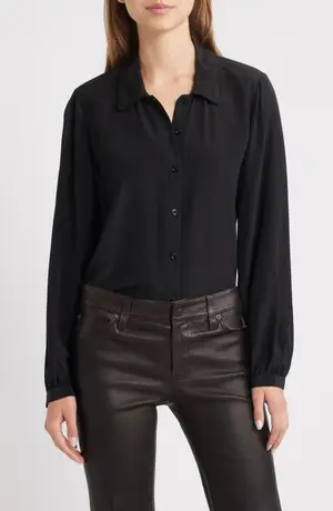 FRAME Prim Silk Button-up Shirt