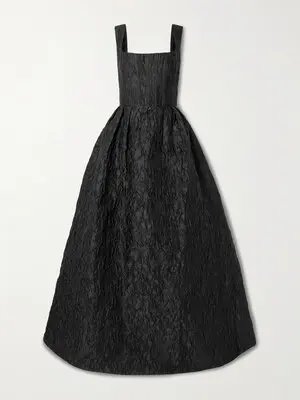 Rebecca Vallance Cloqué A-line Gown - Black
