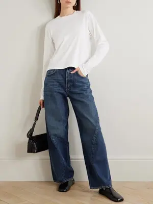 AGOLDE Organic High-rise Wide-leg Jeans - Blue