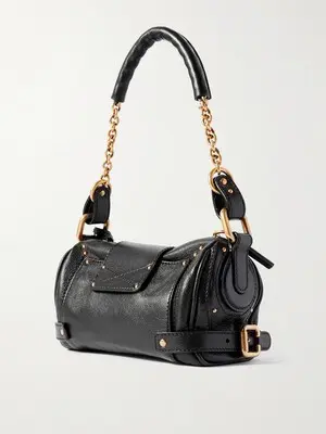 Chloé Paddington Textured-leather Shoulder Bag - Black
