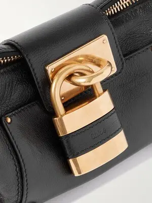 Chloé Paddington Textured-leather Shoulder Bag - Black