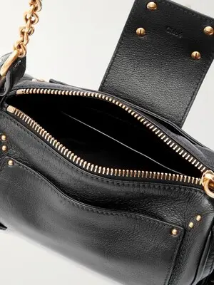 Chloé Paddington Textured-leather Shoulder Bag - Black